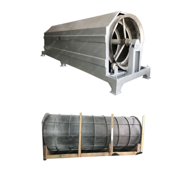 How does a rotary drum screen work?