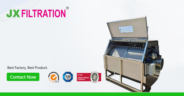 Stainless Steel Rotary Drum Filter for RAS System - Filtration Equipment