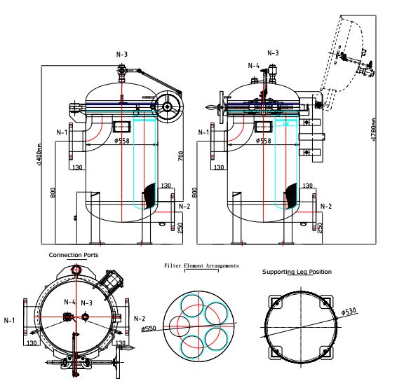 Bag Filter Housing-Quick Opening Cover - JX Filtration